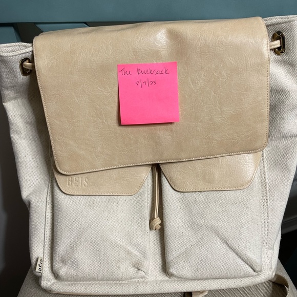BEIS | Bags | Bis Rucksack In Beige | Poshmark